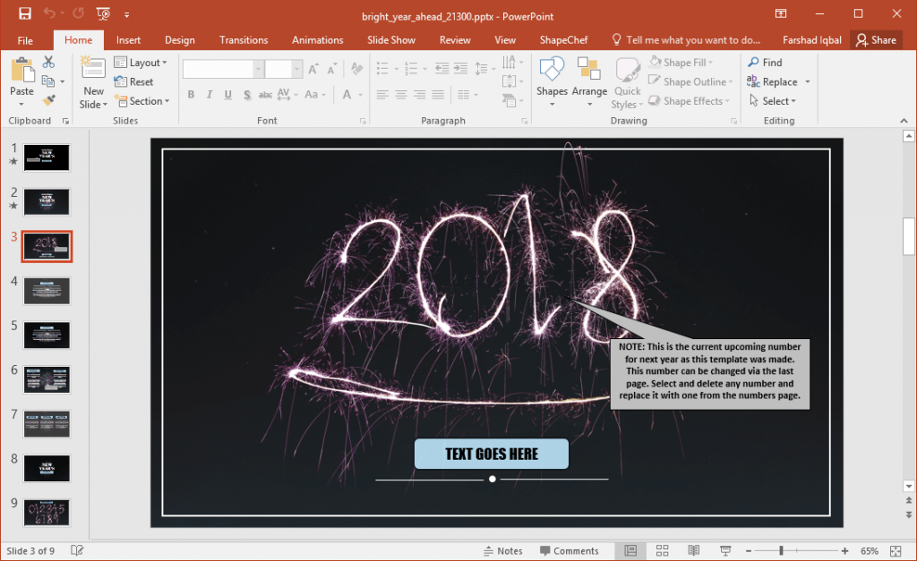 Bright New Year PowerPoint Template