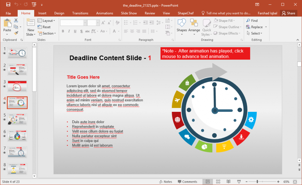 Deadline Animations for PowerPoint