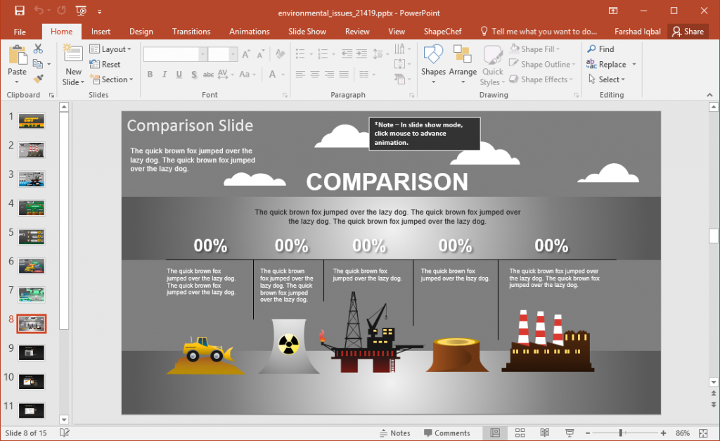 Animated Environmental Issues PowerPoint Template
