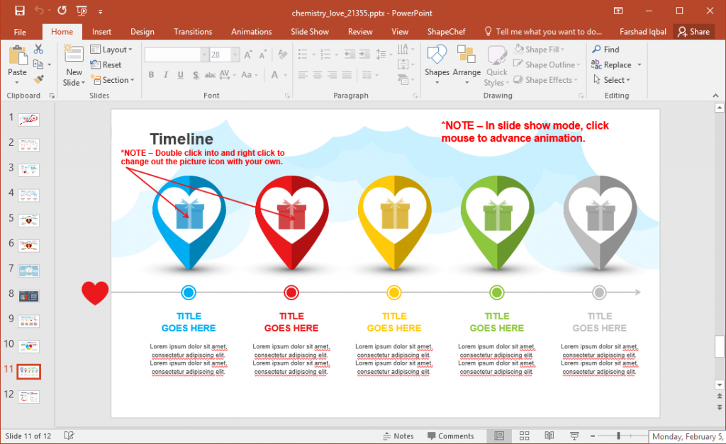 Animated Valentine’s Day PowerPoint Template