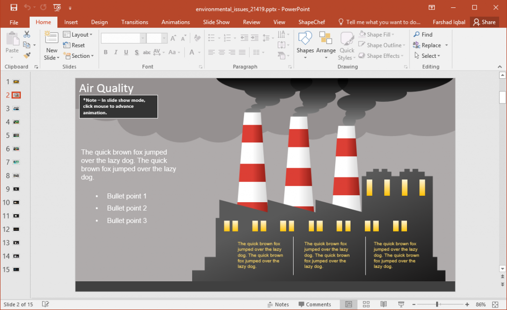 Animated Environmental Issues PowerPoint Template