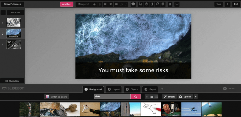 SlideBot: Automatically Design Slides Based on the Text You enter