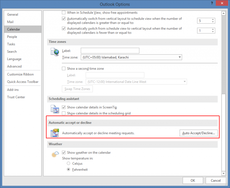 How to Automatically Accept or Reject Invites for Meetings in Outlook