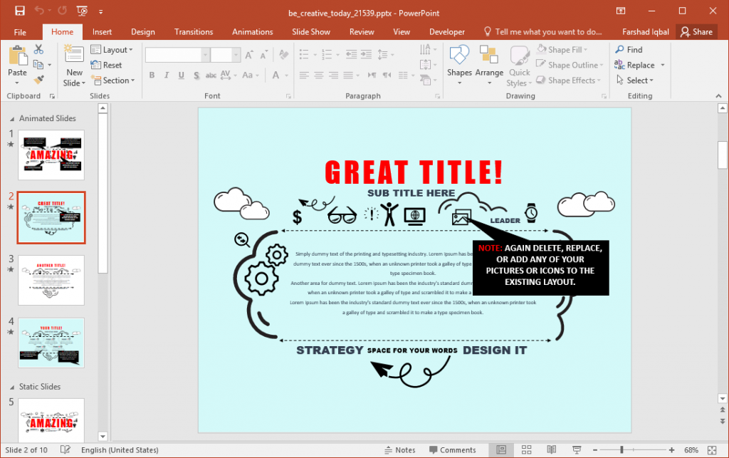 Be Creative Today PowerPoint Template