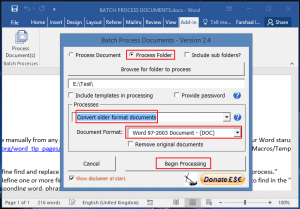 How to Batch Convert Word Documents from Doc to Docx Format