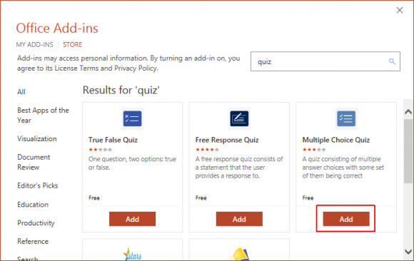 How to Create a Quiz in PowerPoint using a PowerPoint Add-in