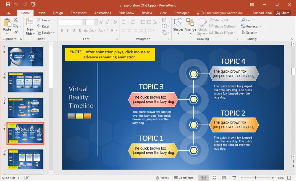 Animated Virtual Reality PowerPoint Template