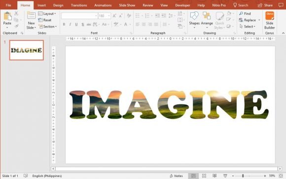 How to Add Image to Text in PowerPoint