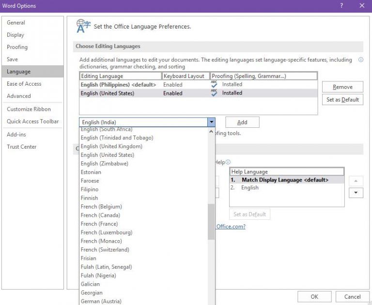 How to Switch Between American and British Spell Check in Word