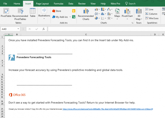 Prevedere Forecasting Tools for Predictive Analytics in Excel