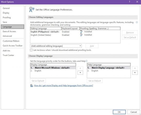 How to Switch Between American and British Spell Check in Word