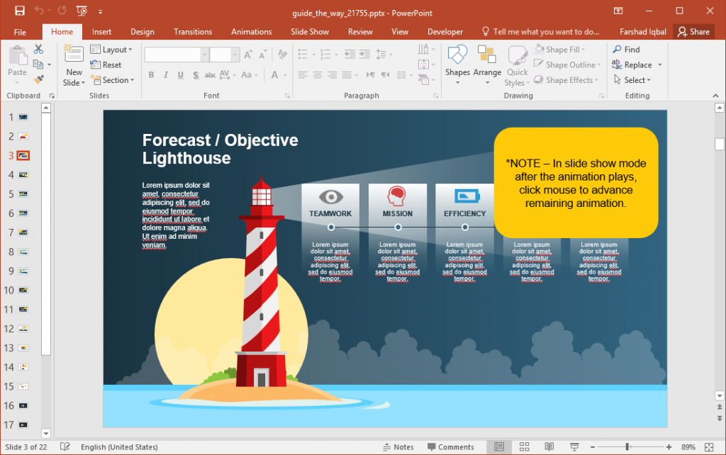 Animated Guide the Way PowerPoint Template