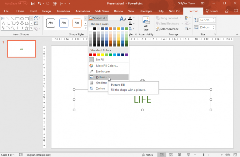 How to Use Picture as Text Background in PowerPoint