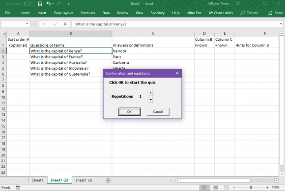 Create Flash Cards in Excel with Flash Card Assistant