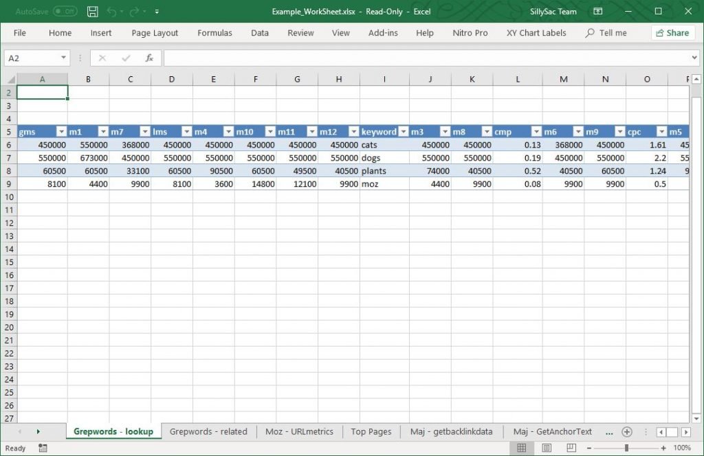 SEO Gadget for Excel: Use Excel as a SEO Tool