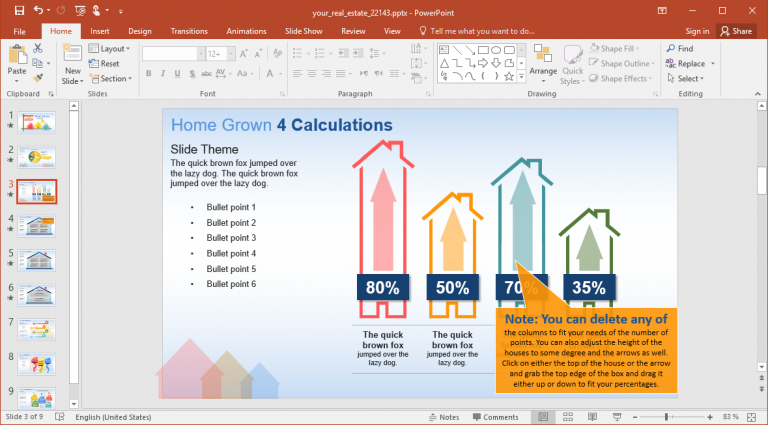 Animated House for Sale PowerPoint Template