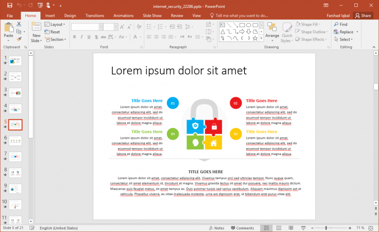 Animated Internet Security PowerPoint Template