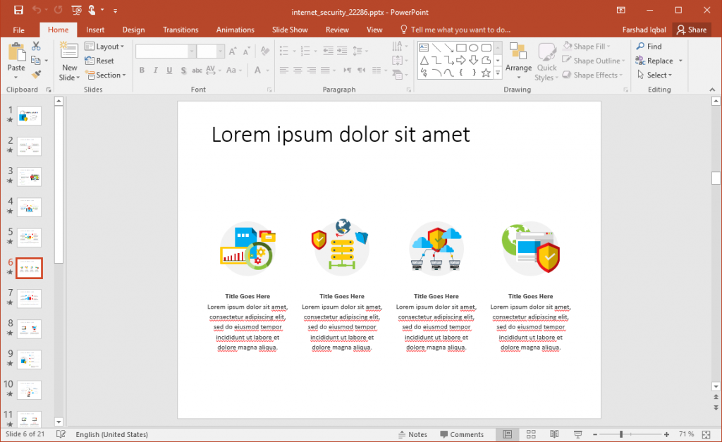 Animated Internet Security PowerPoint Template