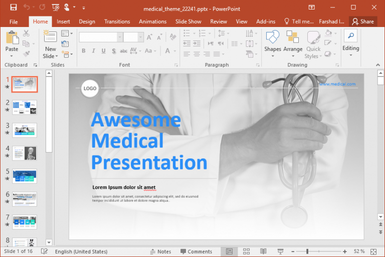 Animated Medical Presentation PowerPoint Template