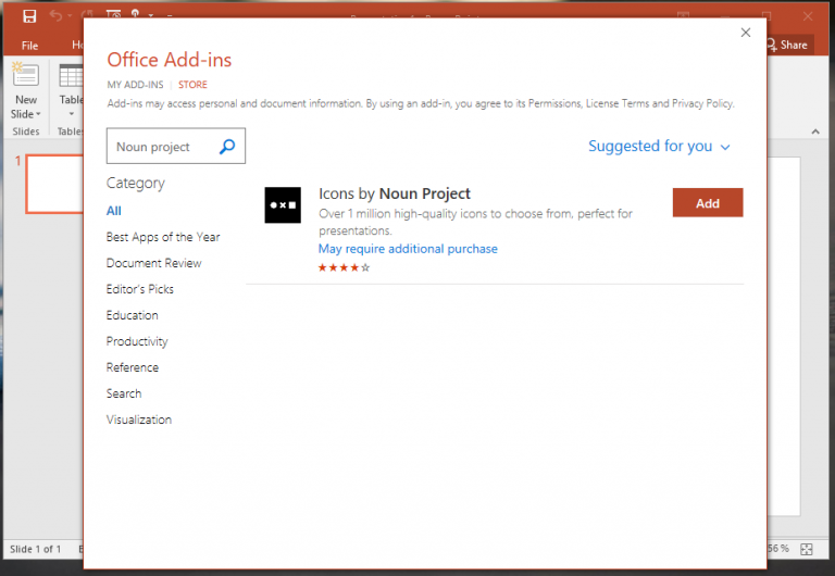 Using The Noun Project in PowerPoint Presentations