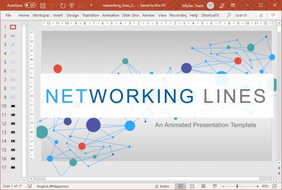 Animated Network PowerPoint Template Concept