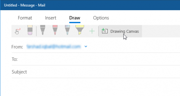 How to Draw Messages in Mail for Windows 10
