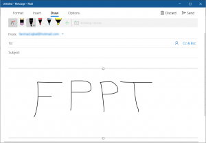 How to Draw Messages in Mail for Windows 10