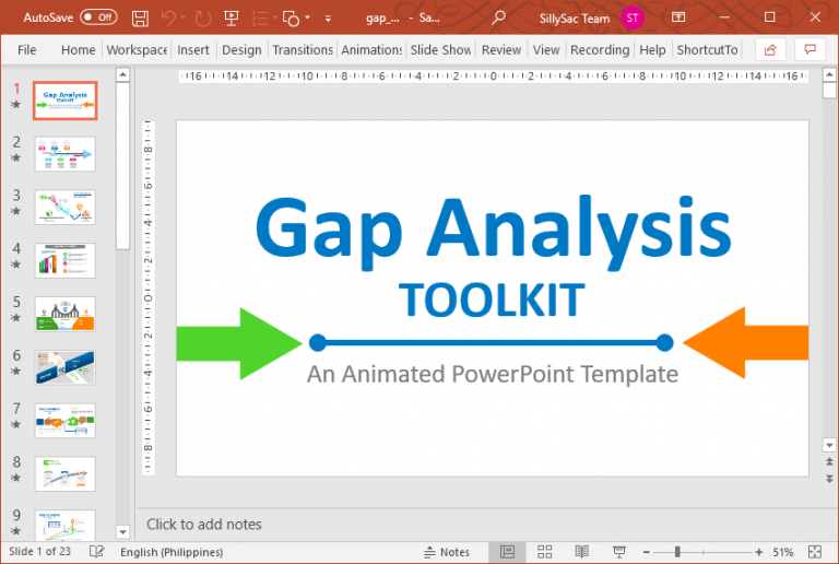 Animated GAP Analysis Template for PowerPoint