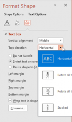 How to Set Text Direction and Position in a PowerPoint Text Box or Shape