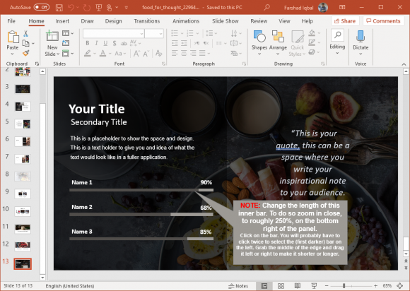 Animated Food PowerPoint Template
