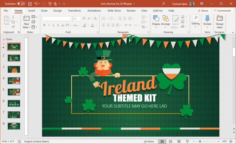 Animated Saint Patrick's Day PowerPoint Template