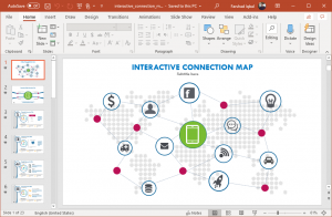 Interactive Connection Map PowerPoint Template