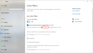 Windows 10 Shortcut to Switch Between Black & White and Color Mode