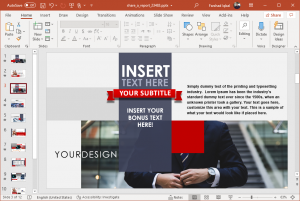 Animated Share A Report PowerPoint Template