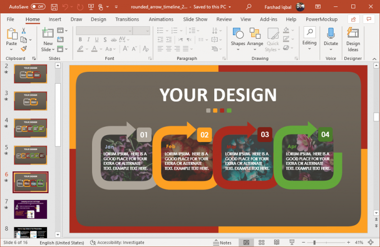 Animated Schedule Timeline PowerPoint Template