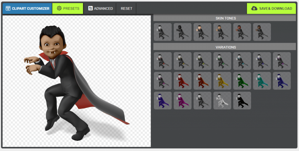 Vampires and Witches Halloween Clipart