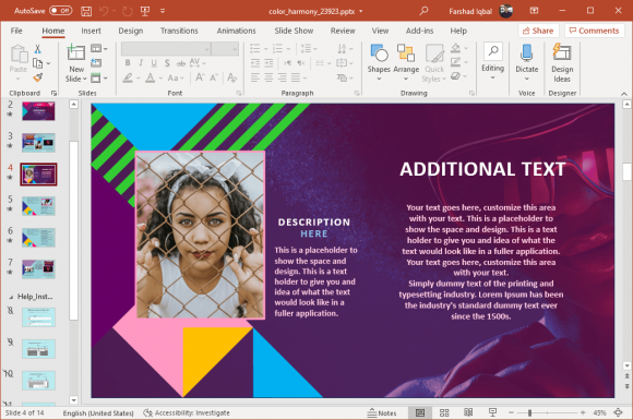 Animated Colors of Harmony PowerPoint Template