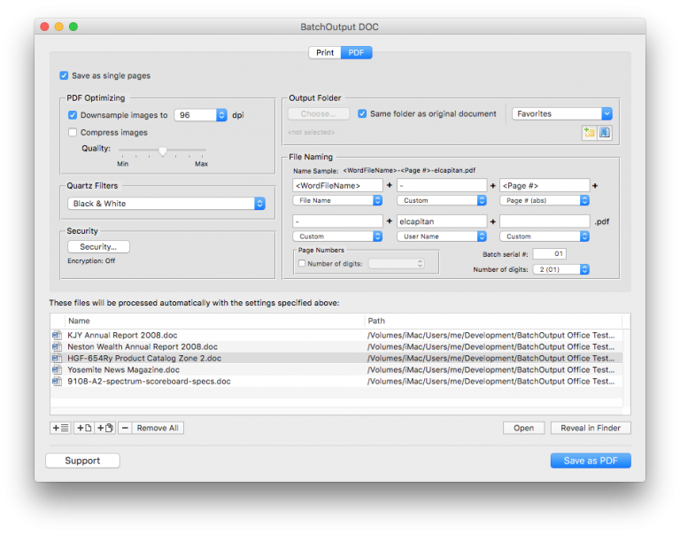 Batch Print & PDF Conversion for Office Files on Mac
