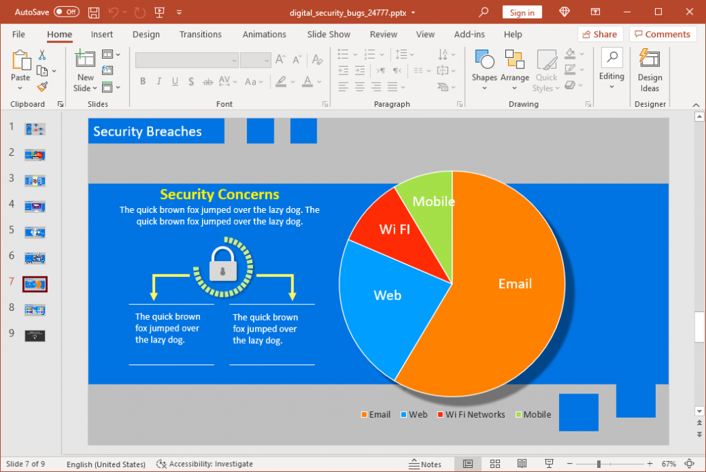 Animated Digital Security Bugs PowerPoint Template