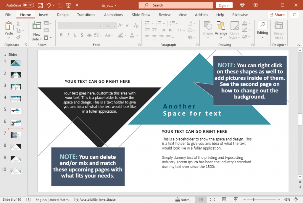 Animated Triangle Design PowerPoint Template