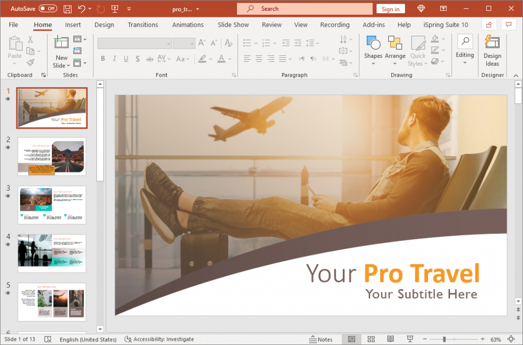 Animated Pro Travel PowerPoint Template
