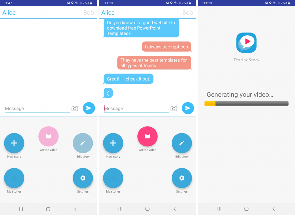 How to Create a Texting Story Video using a Texting Story App