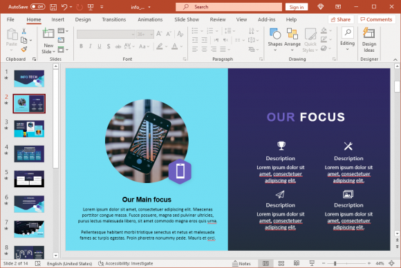 Animated Info Tech PowerPoint Template