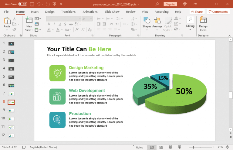 Animated Paramount Action PowerPoint Template