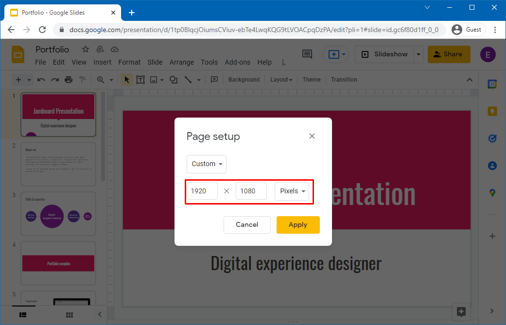 Creating Presentations with Jamboard