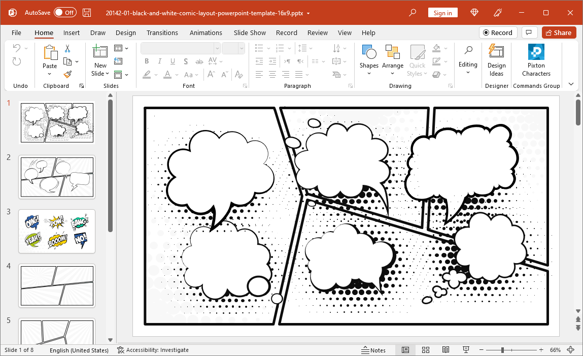 Create Comic Strips for PowerPoint Presentations with Pixton