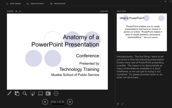 Presenter View in PowerPoint
