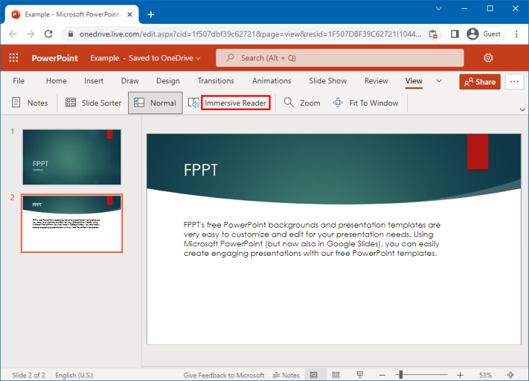 Immersive Reader in PowerPoint - A more immersive experience