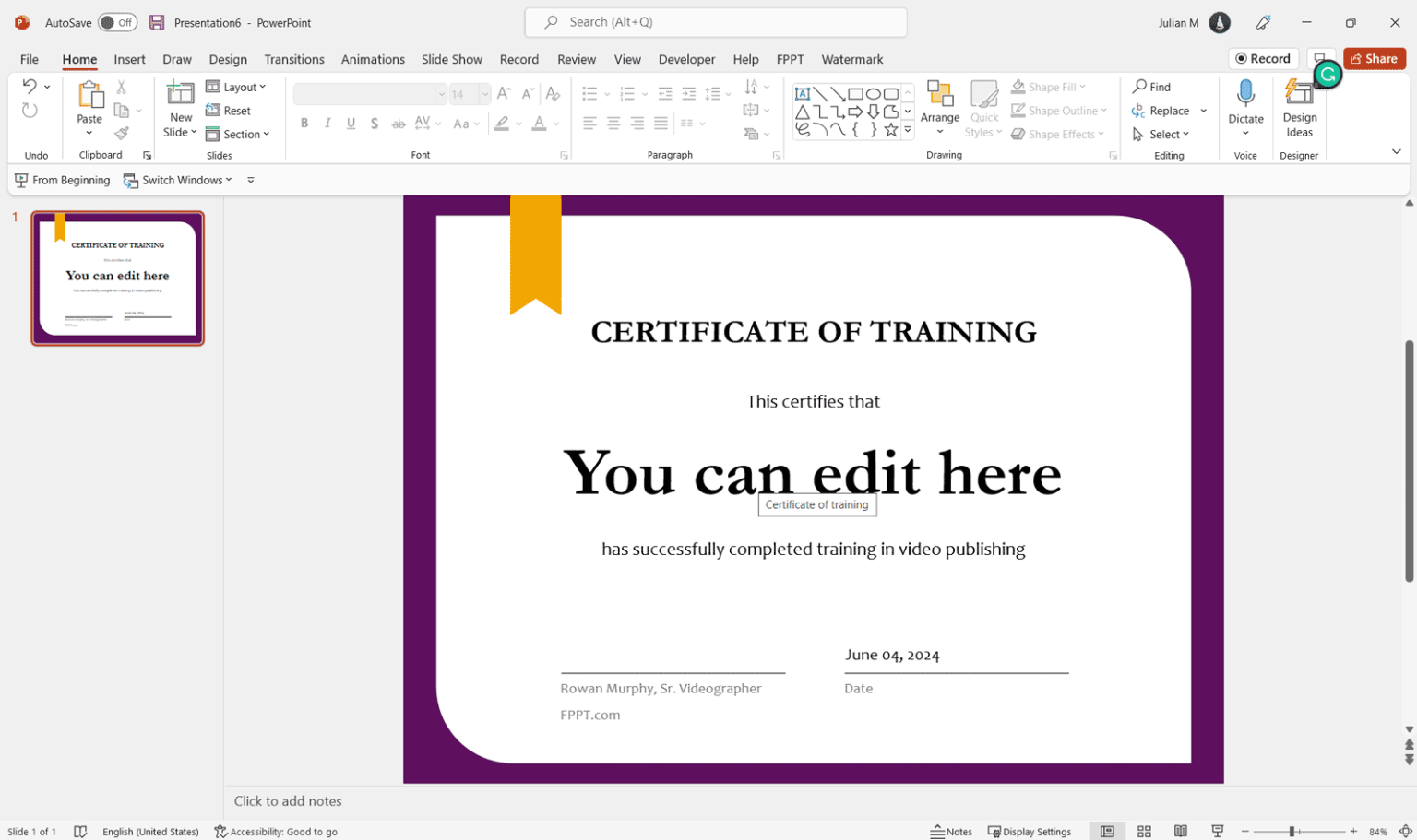 Best Certificate Templates for Making Certificates in PowerPoint