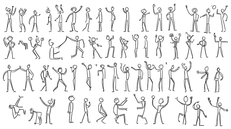 Drawing and Using Stick Figures for Presentations
